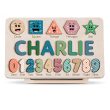 Personalized Wooden Name Puzzle with Numbers & Shapes – Imperial – Zuzu ...